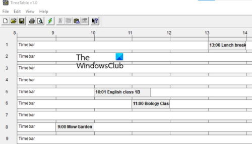 Best free Timetable software for Windows PC