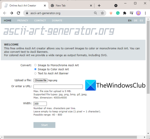 How to create ASCII Art on Windows PC