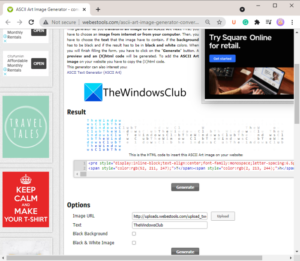 How to create ASCII Art on Windows PC