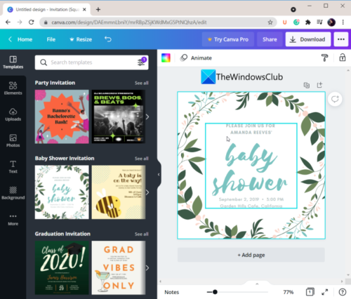 How to make Invitation Card in Windows PC