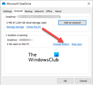 How to unlink, exclude or remove a folder from OneDrive