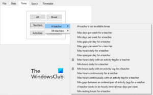 Best free Timetable software for Windows PC