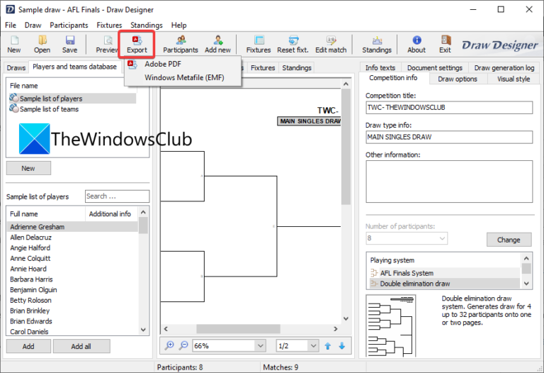 How to create a Tournament Bracket in Windows 11
