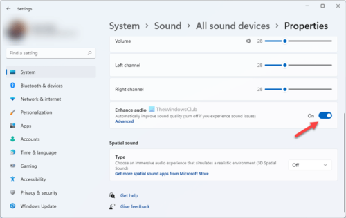 How to change Sound Settings on Windows 11 to get better Audio