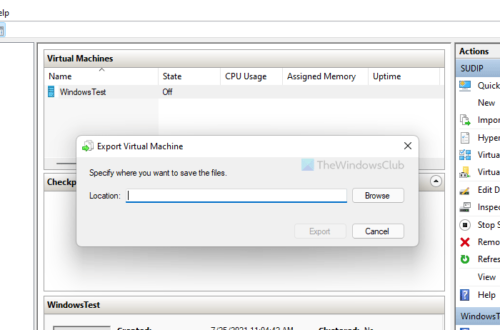 How to import, export, or clone Virtual Machines in Hyper-V