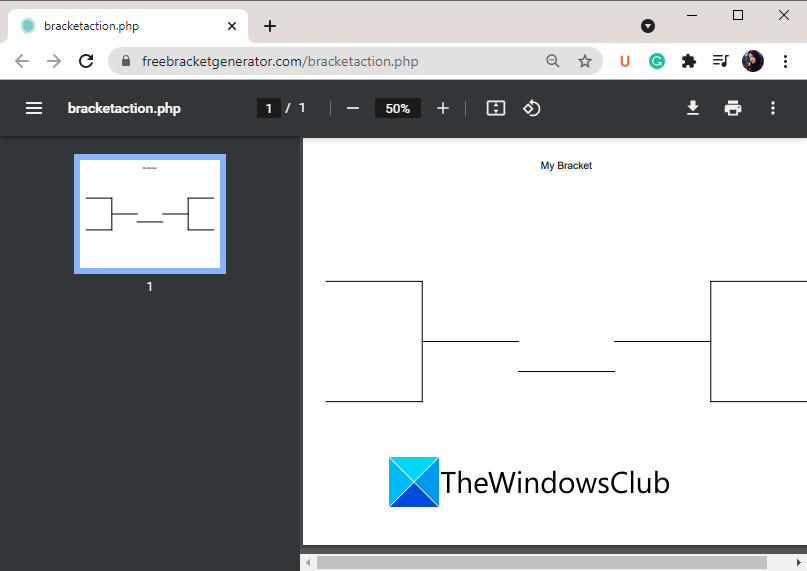 How to create a Tournament Bracket in Windows 11