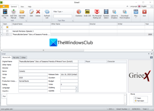 Best free Movie Catalog software for Windows 11