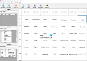 Best free Timetable software for Windows PC