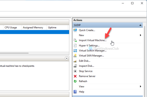 How to import, export, or clone Virtual Machines in Hyper-V