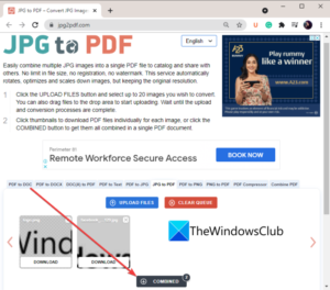 How to merge multiple Images to a PDF on Windows PC