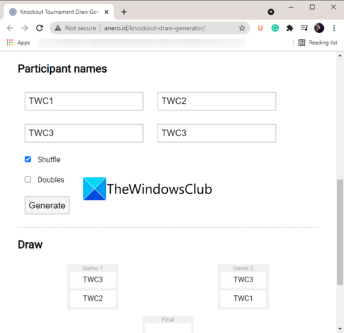 How to create a Tournament Bracket in Windows 11