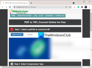 Convert PDF document to a multipage TIFF image on PC