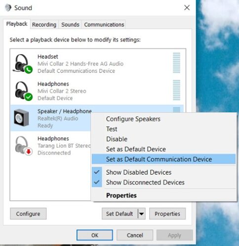 Play Music through Speakers while using Headphones on PC