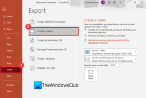 Make Video Presentation with Audio Narration in Windows 11