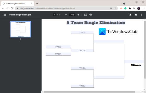 How to create a Tournament Bracket in Windows 11