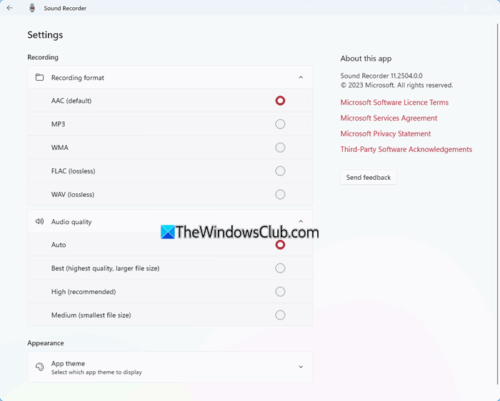 How to use Sound Recorder app in Windows 11