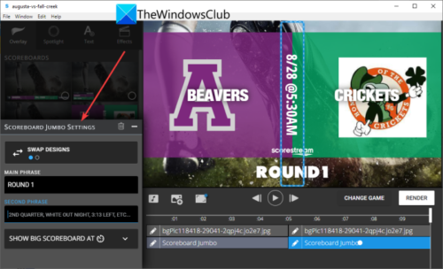 Free Scoreboard software & tools to create scoreboard on PC