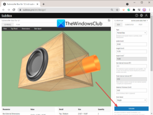 Design Speaker Enclosures using free online tools and software