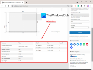 Design Speaker Enclosures using free online tools and software