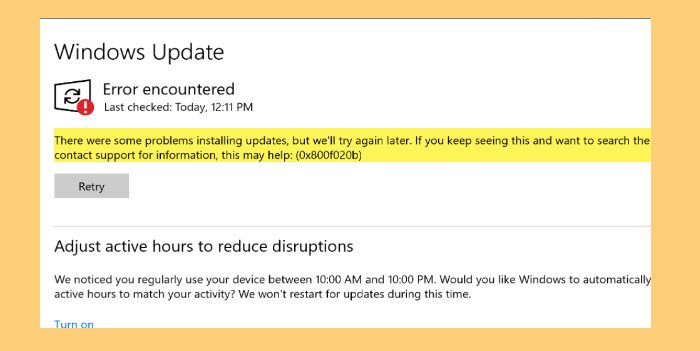 Fix 0x800f020b Windows Update Error Fix 0x800f020b Windows Update Error
