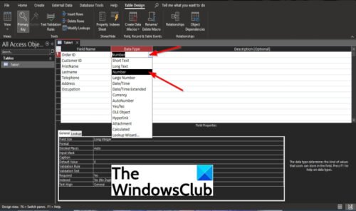 How to add or remove Primary Key in Table in Access