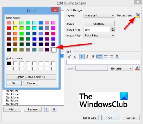 How to create Electronic Business Card in Outlook