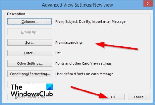 How to create a custom View in Outlook