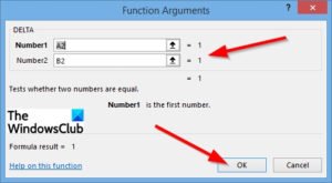 How to use the DELTA function in Excel