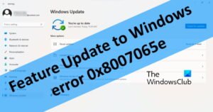 Windows Update Error 0x8007065e; Feature Update failed to install