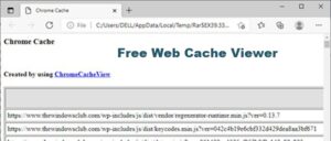 View Cache Files: Free Web Cache Viewer for Chrome, Edge, Firefox
