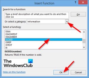 How to use the ISODD function in Excel
