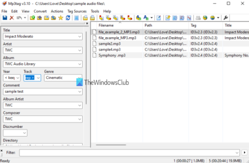 Best free MP3 Tag Editor software for Windows 11