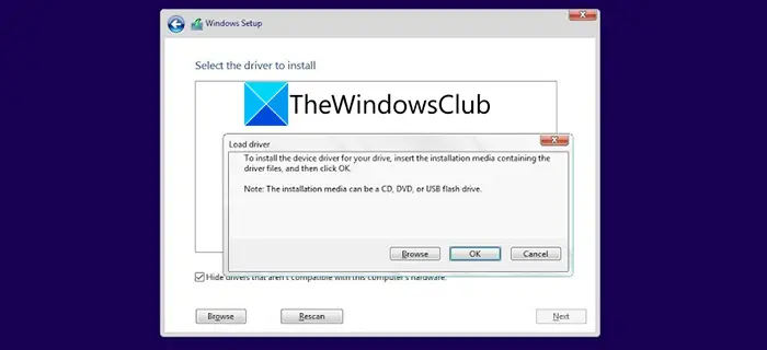 Fix Select the driver to install error during Windows Installation Fix Select the driver to install error during Windows Installation