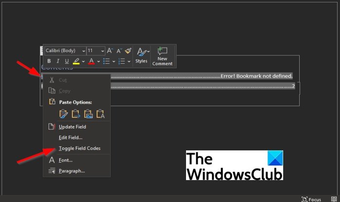Fix Bookmark Not defined error in Word Fix Bookmark Not defined error in Word