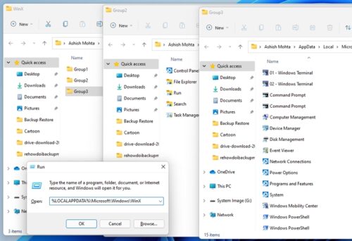 How to open WinX menu in Windows 11