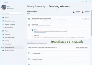 Configure Indexing Options and Settings for Windows 11 Search