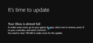 Your Xbox is almost full; How to get more space on Xbox One?