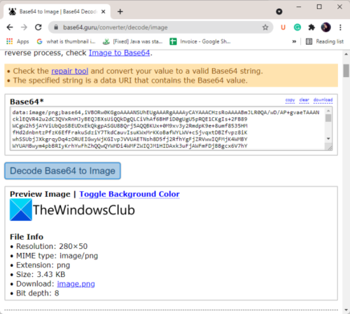 How to convert Base64 to Image on Windows 11