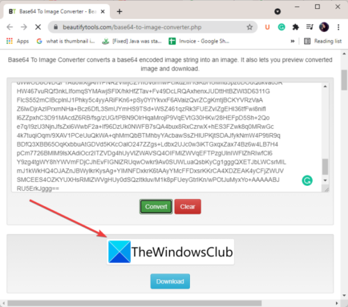 How to convert Base64 to Image on Windows 11
