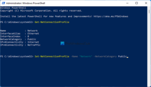 Change Network Profile Type to Public or Private in Windows 11