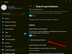 How to configure Search Settings & Permissions in Windows 11