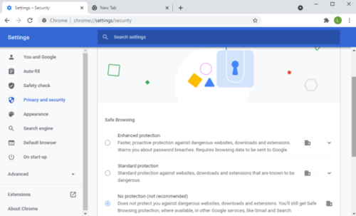 Disable Safe Browsing in Chrome using REGEDIT in Windows 11