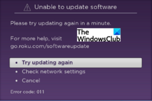 Fix Roku Error 011 and 016