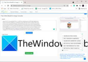 How to convert Base64 to Image on Windows 11