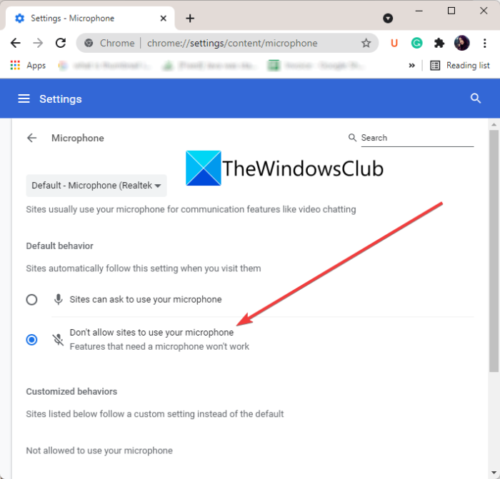 Stop Chrome, Edge from accessing Webcam or Mic in Windows 11