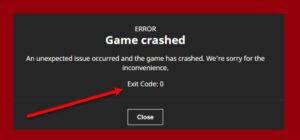 Minecraft game has crashed with Exit Code 0
