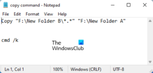 Command Prompt closes immediately after opening batch file