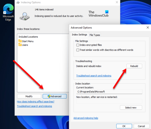 Configure Indexing Options and Settings for Windows 11 Search