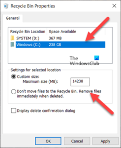 This file is too big to recycle, Do you want to permanently delete it
