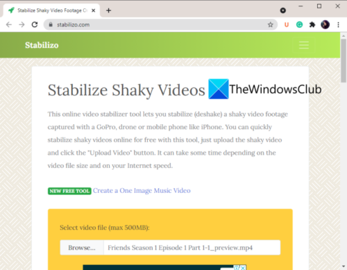 Best free Online Video Stabilizer tools and software for PC